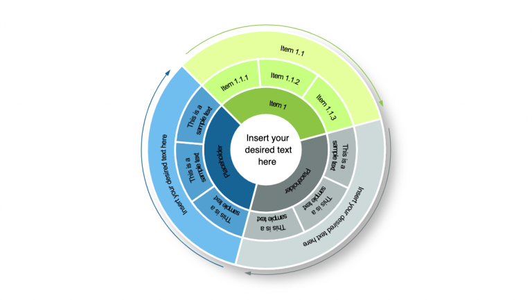 3-Level Circular Diagram - Smart Diagram