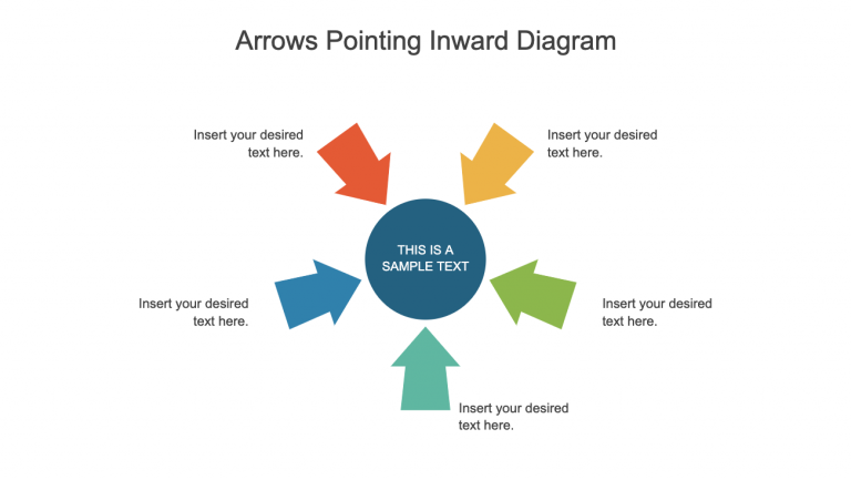 Arrows Pointing Inward Diagram for PowerPoint - Smart Diagram
