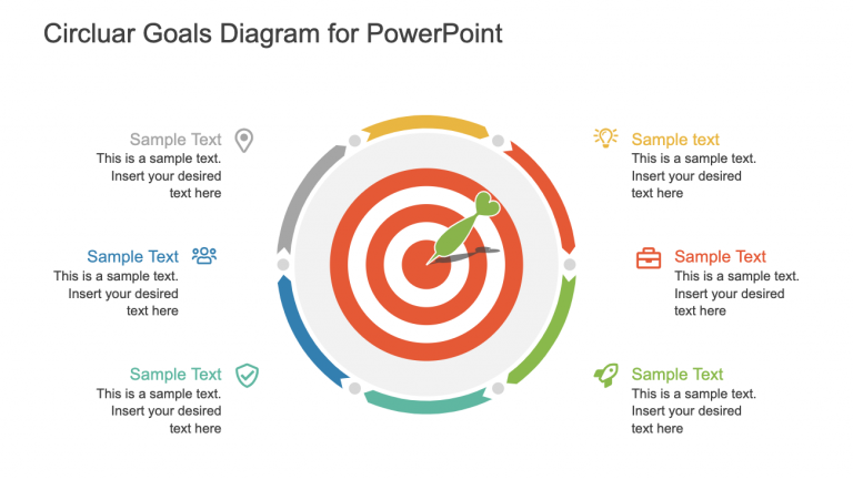 Circular Goals Diagram for PowerPoint - Smart Diagram