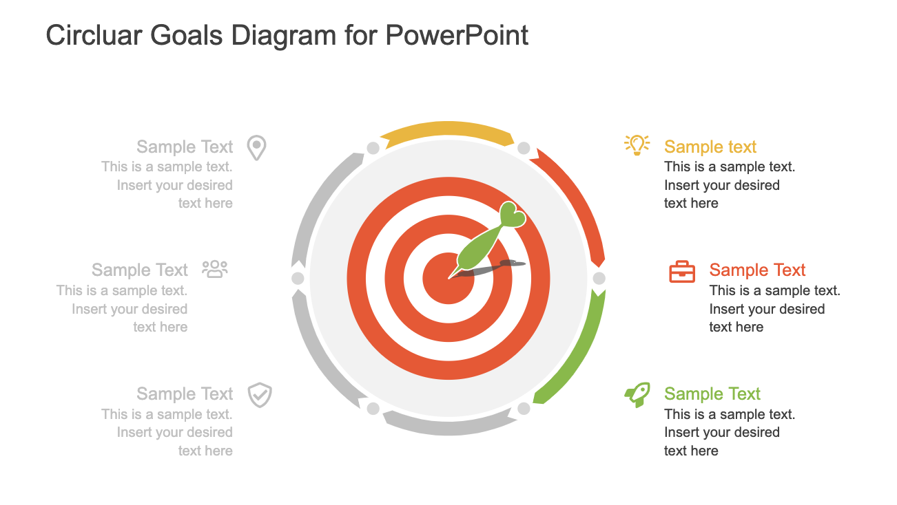 Circular Goals Diagram for PowerPoint - Smart Diagram
