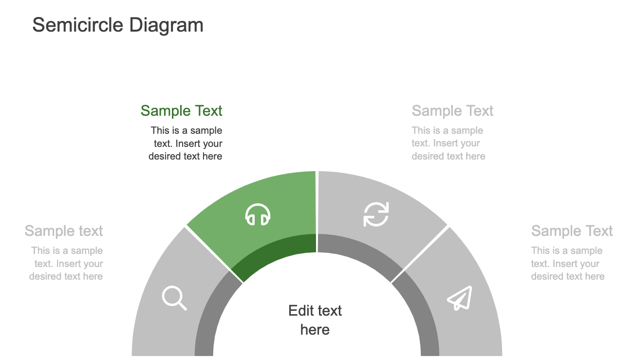 Semicircle Diagram for PowerPoint - Smart Diagram